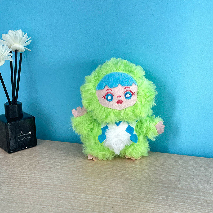 Cute and colorful plush elf rabbit keychain decorative stuffed toy for kids