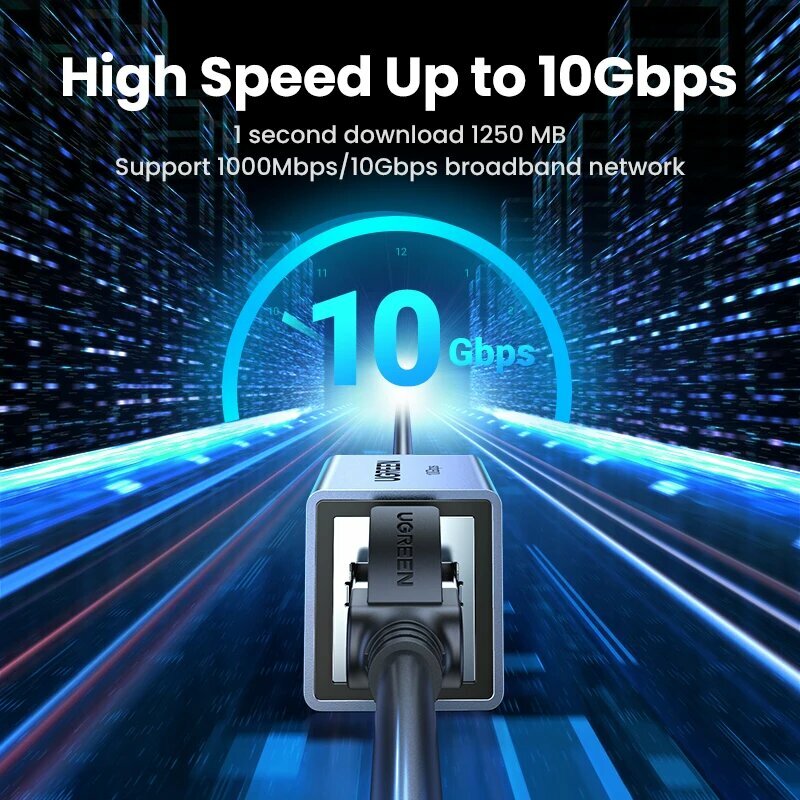 UGREEN RJ45 сетевой удлинитель 10 Гбит/с — фото 1