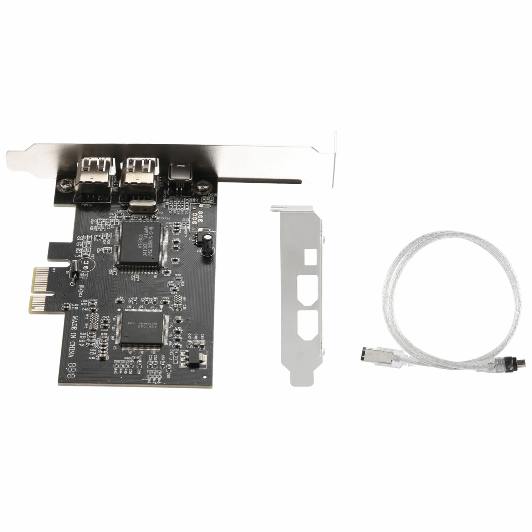 Карта PCI-E PCI Express FireWire с кабелем FireWire для видео и т. д.