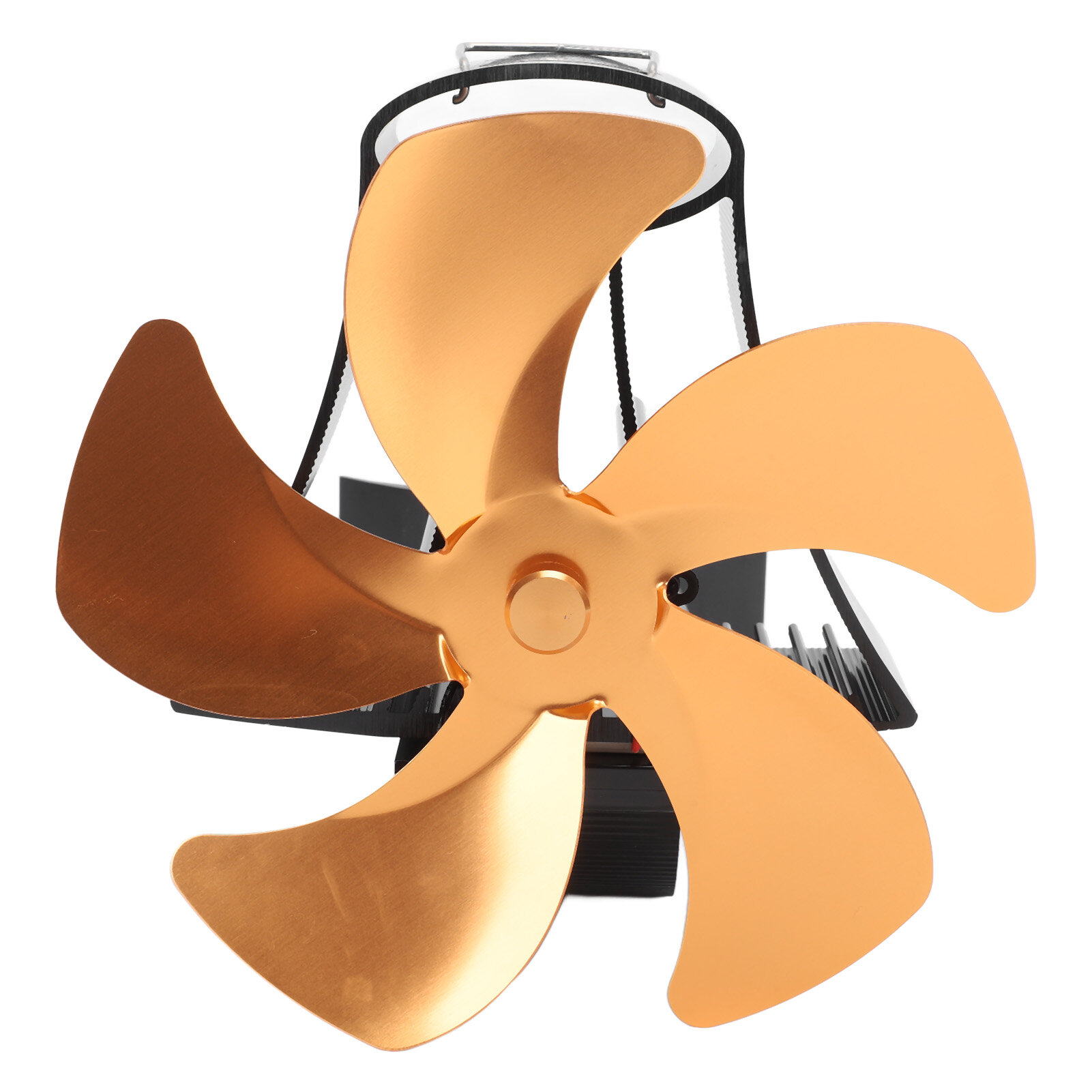 5-лопастной настенный каминный вентилятор из алюминиевого сплава, магнитный, бесшумный, с подогревом, подвесные вентиляторы для газовых плит, золото