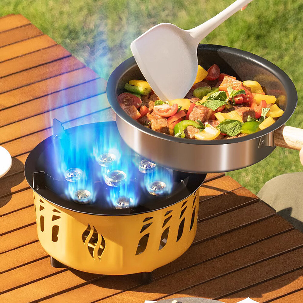 Уличные ветрозащитные печи с электронным зажиганием, портативные принадлежности для приготовления пищи, газовая плита высокой мощности с регулируемой мощностью, для кемпинга, печей для печей с картриджем