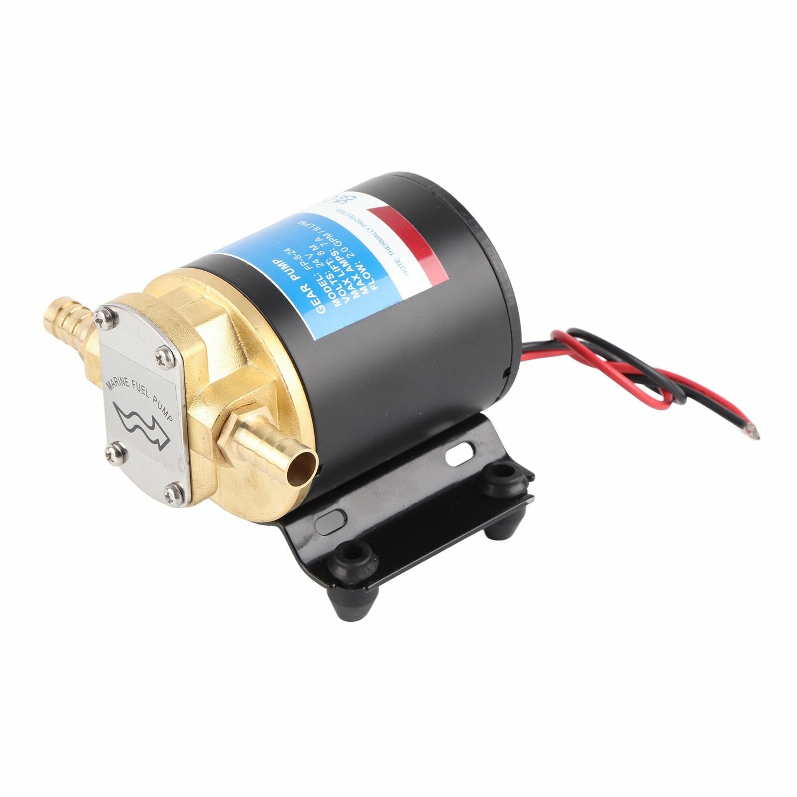 Электрический самовсасывающий насос 24V с шестеренчатым ротором, 2GPM, подъем 3 метра, для масел и вязких жидкостей