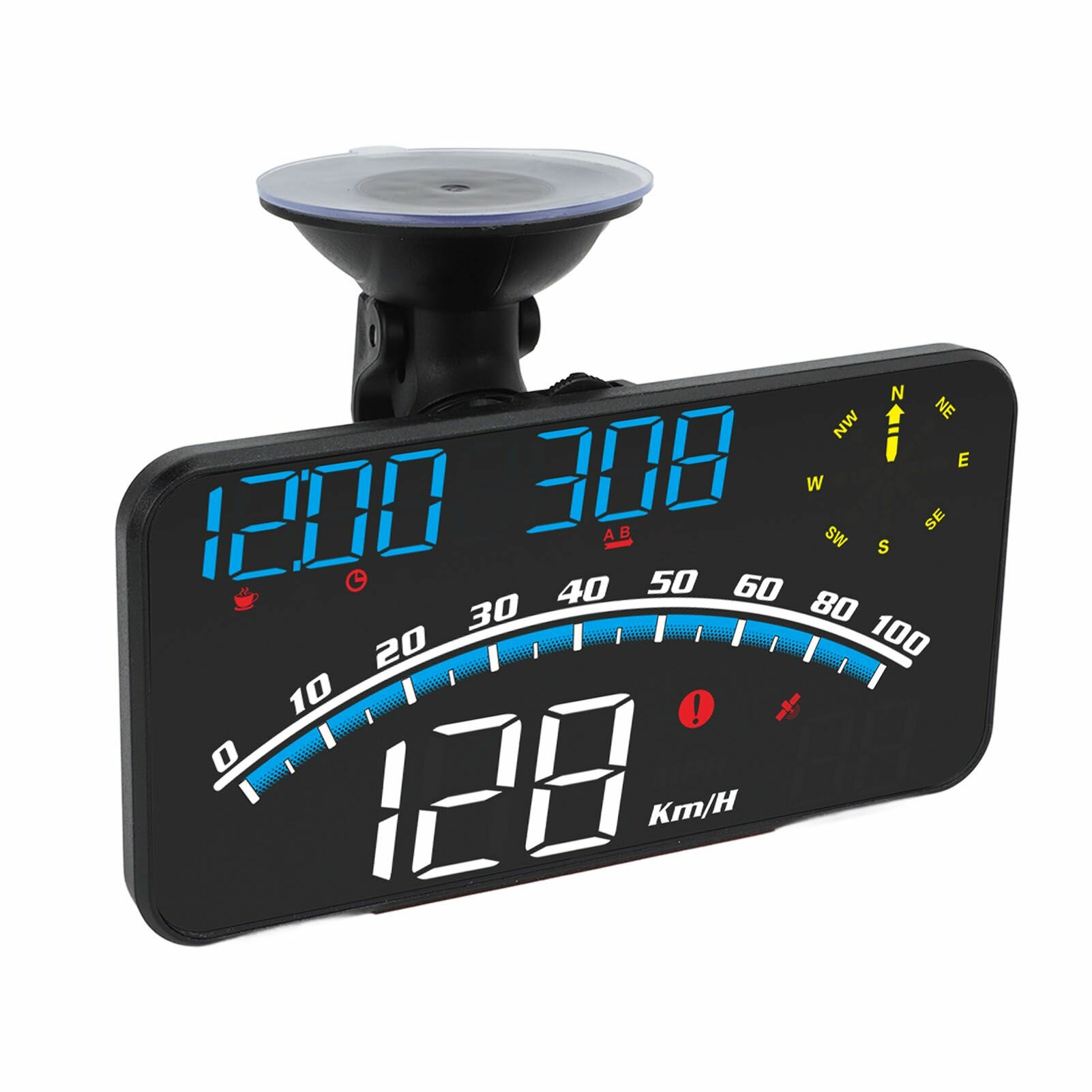 Умный HUD LED экран с высокой четкостью, мультфункциональный GPS спидометр 5В для автомобилей и грузовиков, синий