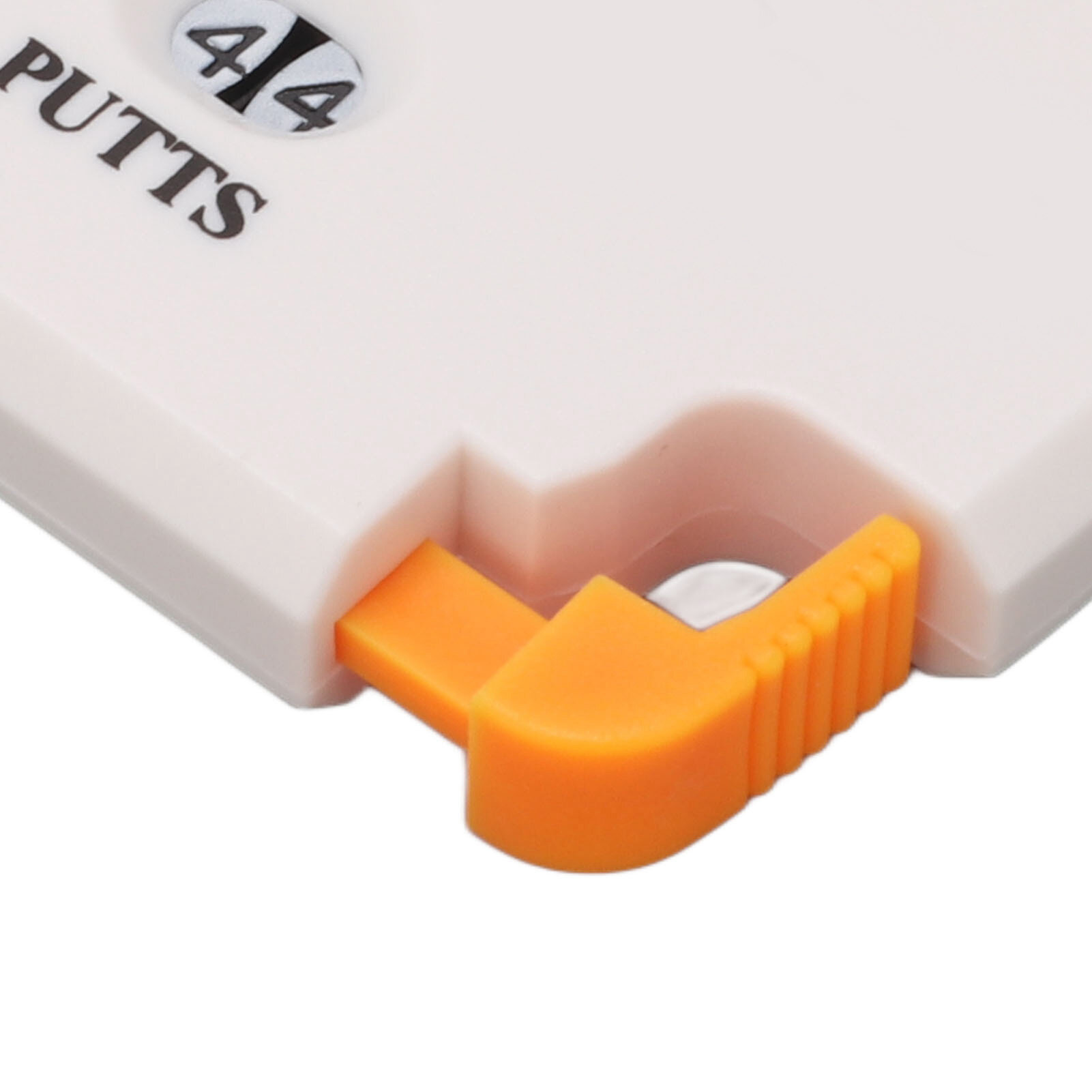 Счетчик очков для гольфа, пластиковый 2-значный кликер для подсчета ударов с дополнительной функцией обнуления для 2 игроков, белый корпус, оранжевый пресс