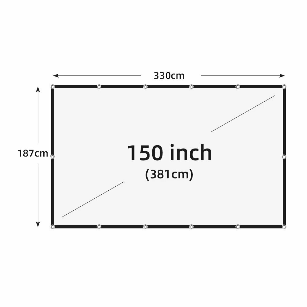 Проекционный экран VEIDADZ 60-200 дюймов 150 inch