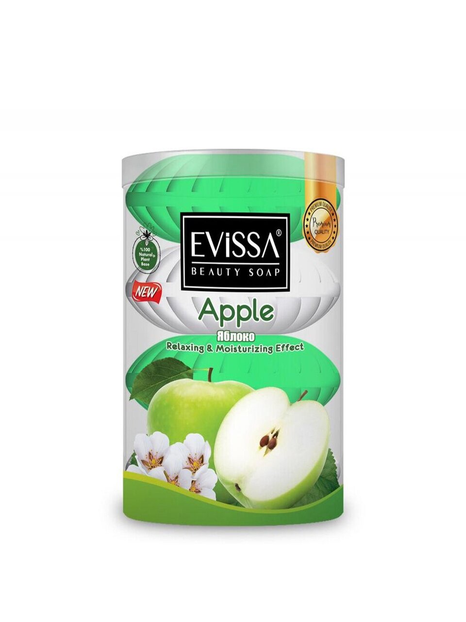 Мыло Evissa Яблоко 4 шт 110 г Турция