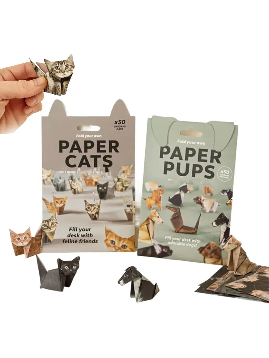 Оригами в виде животных (около 50 листов)