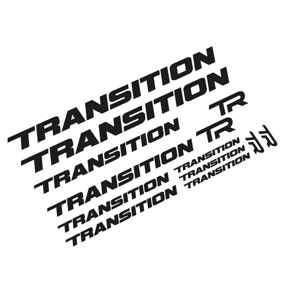 Наклейки на велосипед Transition черные, MTB