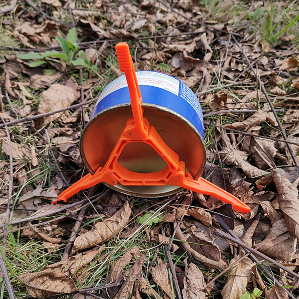 Стойка для газового баллона складная для использования на открытом воздухе, походов, кемпинга, кухонной плиты, газовой картриджной баллоны, штатив, подставка для ног, материал PC пластик, размер 18.7*18.7 см, складной размер 10*10*2.5 см, вес 45 г,