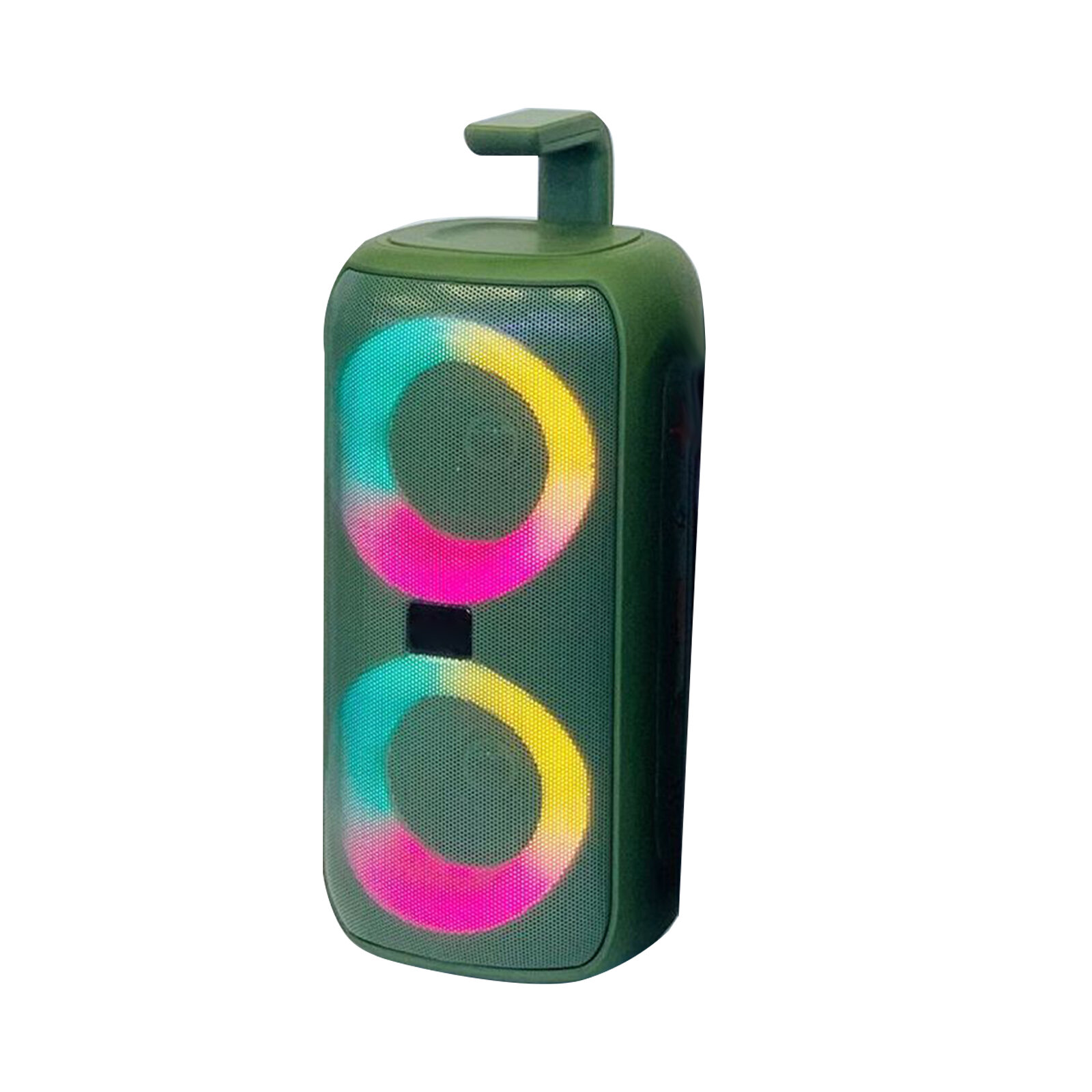 A85 RGB light portable speaker outdoor portable card speaker double horn square dance Black Green Blue 2-4H BT 5.2 106*108*253mm 1062G 18650 3000MA 111*111*260mm 57mm 4Q 10Wx2 DV 5V 5H 1* BT Speaker