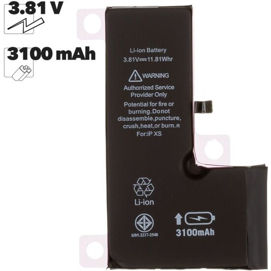 Аккумулятор (АКБ) Zetton для Apple iPhone XS, повышенная емкость 3100 мАч (Ultra Capacity)