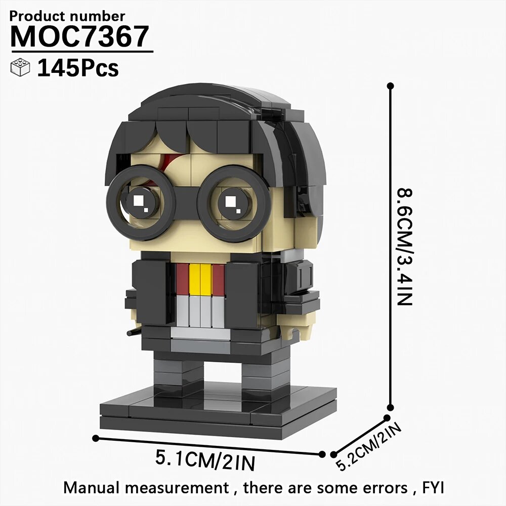 MOOXI MOC Magic Brickheadz The Boy Who Lived Set Tonks Loony Figures Building Blocks Adult Toys For Children Friends Gift Bricks