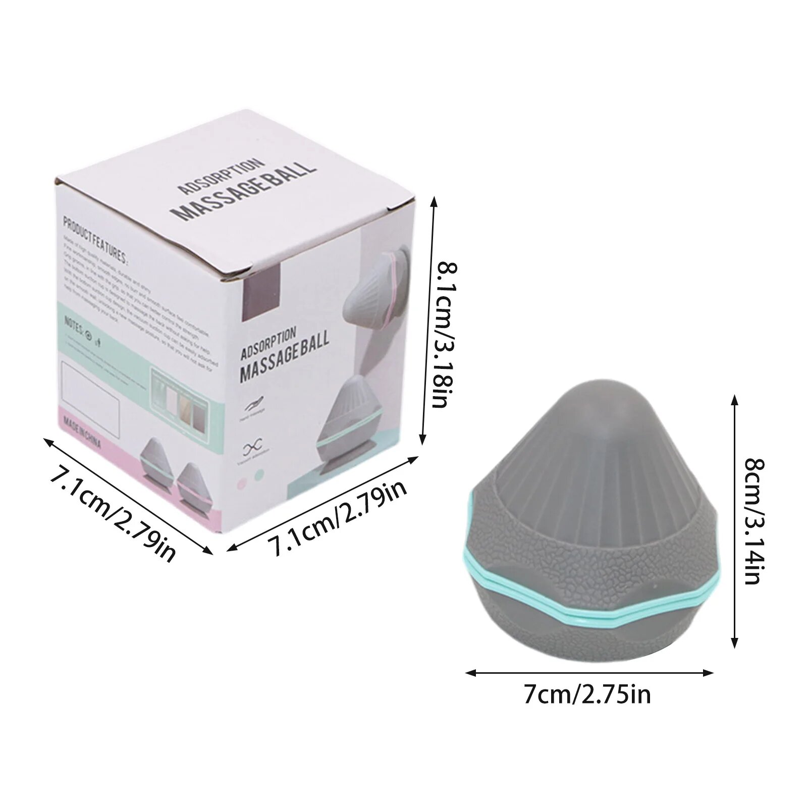Массажный мяч для расслабления мышц, массажный конус из ТПЭ, твердый адсорбционный мяч, фитнес-мячи для рук, ладони, тренировки спины, облегчение боли