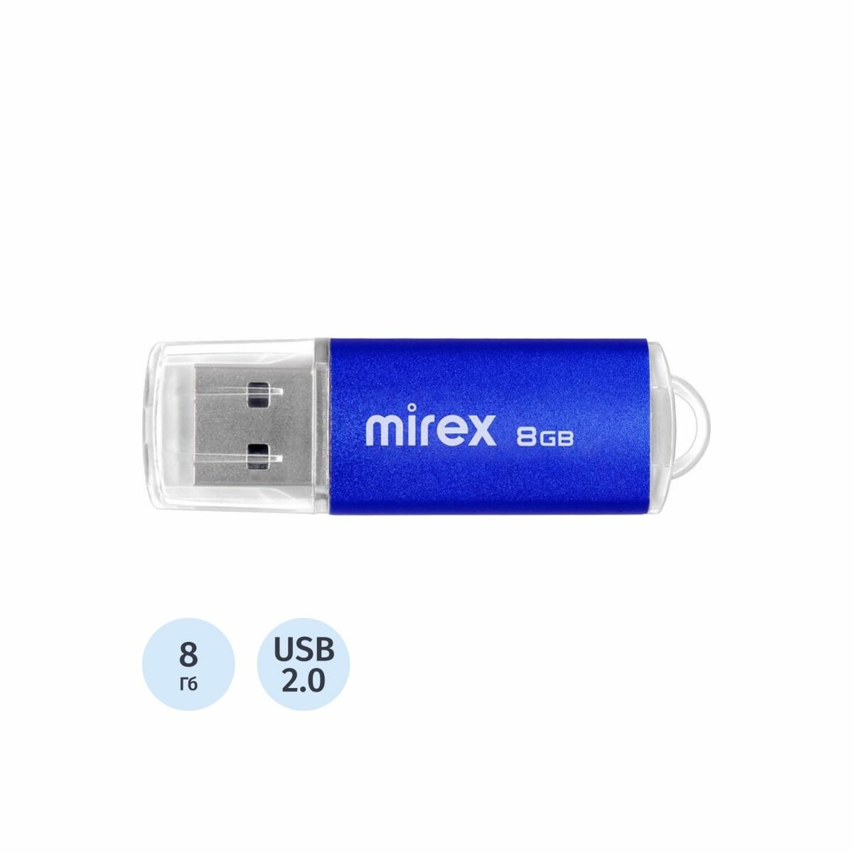 Флеш-память USB Mirex USB UNIT AQUA 8Gb (13600-FMUAQU08) (1835849), 50шт.