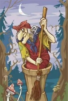 Алмазная Мозаика "Бабушка Яга" 40х50 См Алмазная Вышивка / Картина Стразами Подарков / Украшения