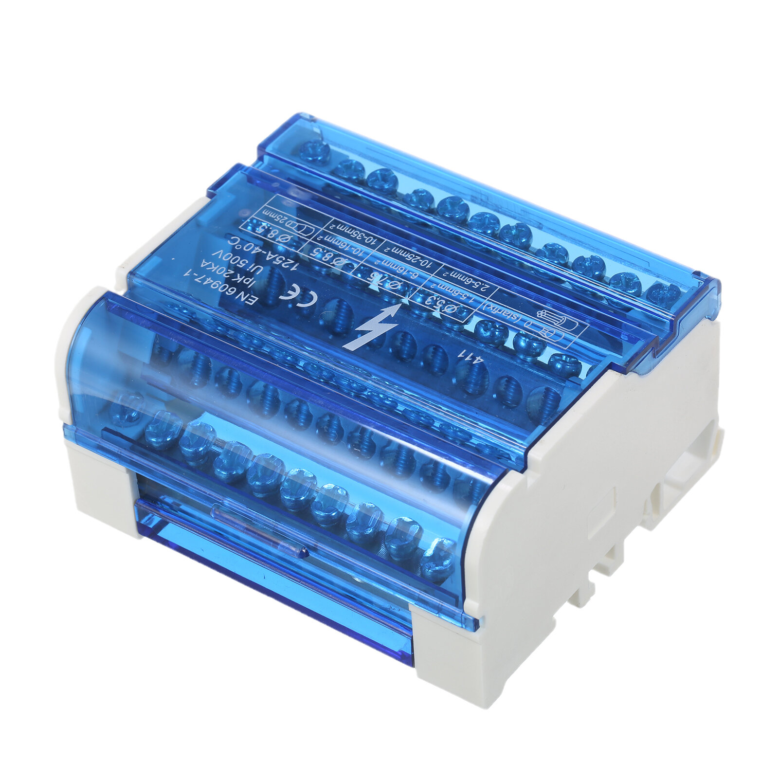 Terminal Distribution Box Connection Box Junction Box с крышкой Din Rail Terminal Block Line-divider Wire Terminal Block Guide Rail Type Installation, модель 207 / 211 / 215 / 407 / 411 / 415 (доступно для выбора), материал PA (пожаростойкий), материал