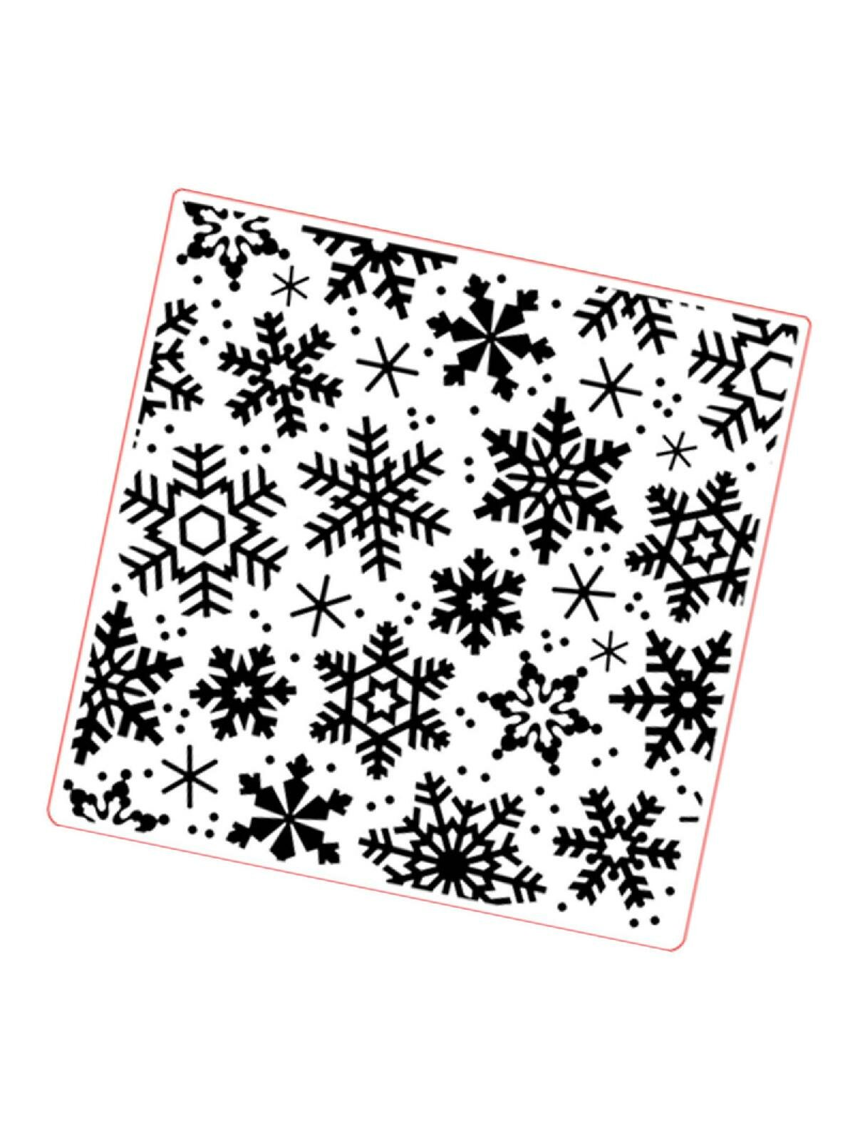 Папка для тиснения бумагой Трафареты для тиснения снежинками для скрапбукинга