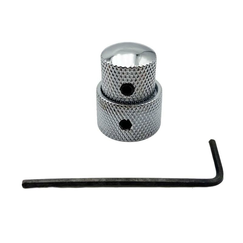 Металлический регулятор громкости для бас-гитар и электрогитар, Серебро