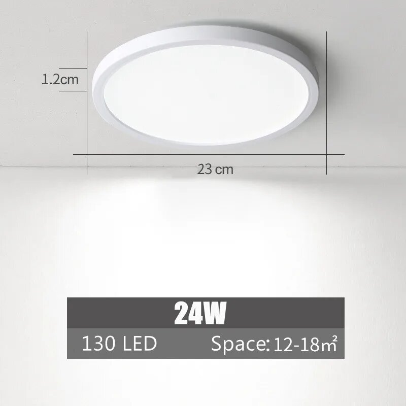 Дисковая LED лампа 24W, 230mm, Холодный белый