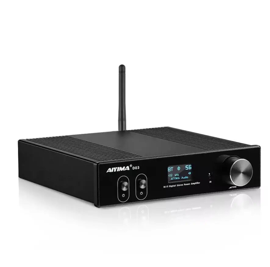 Aiyima D03 Bluetooth Усилитель 150Вт x 2 Черный only D03