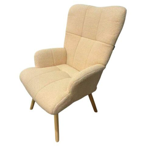 Кресло Brabix 533146 Soft LC-305, фактурная ткань букле экомех, кремовое