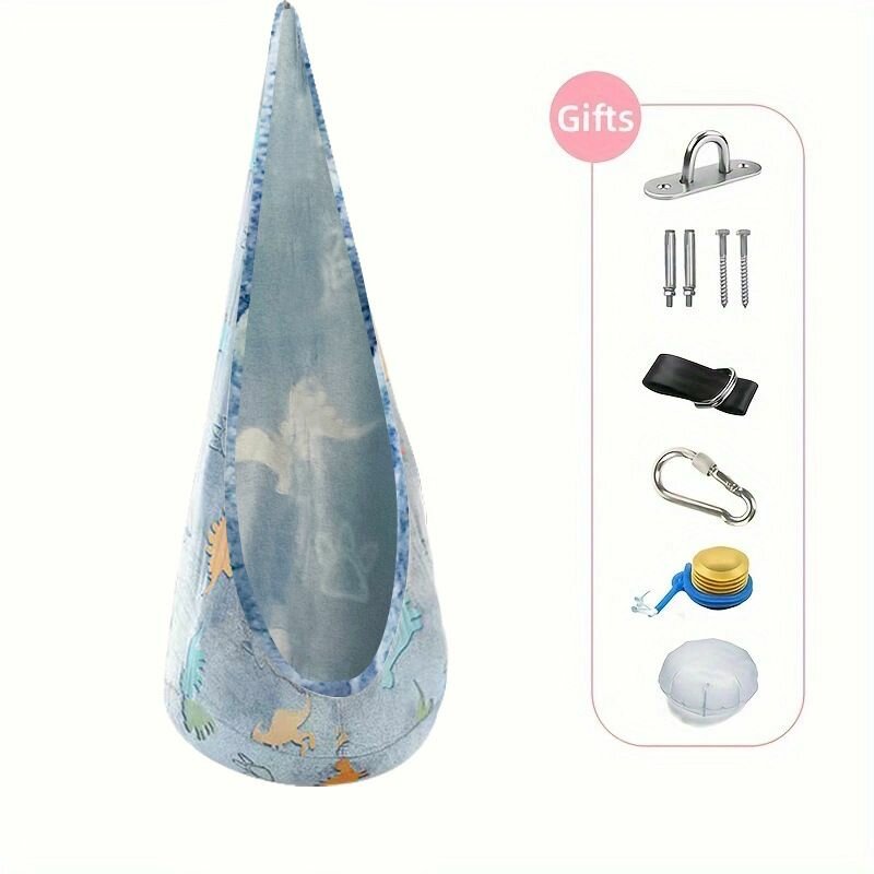 Гамак-кокон подвесной, флуоресцентная фланель, светящаяся ткань