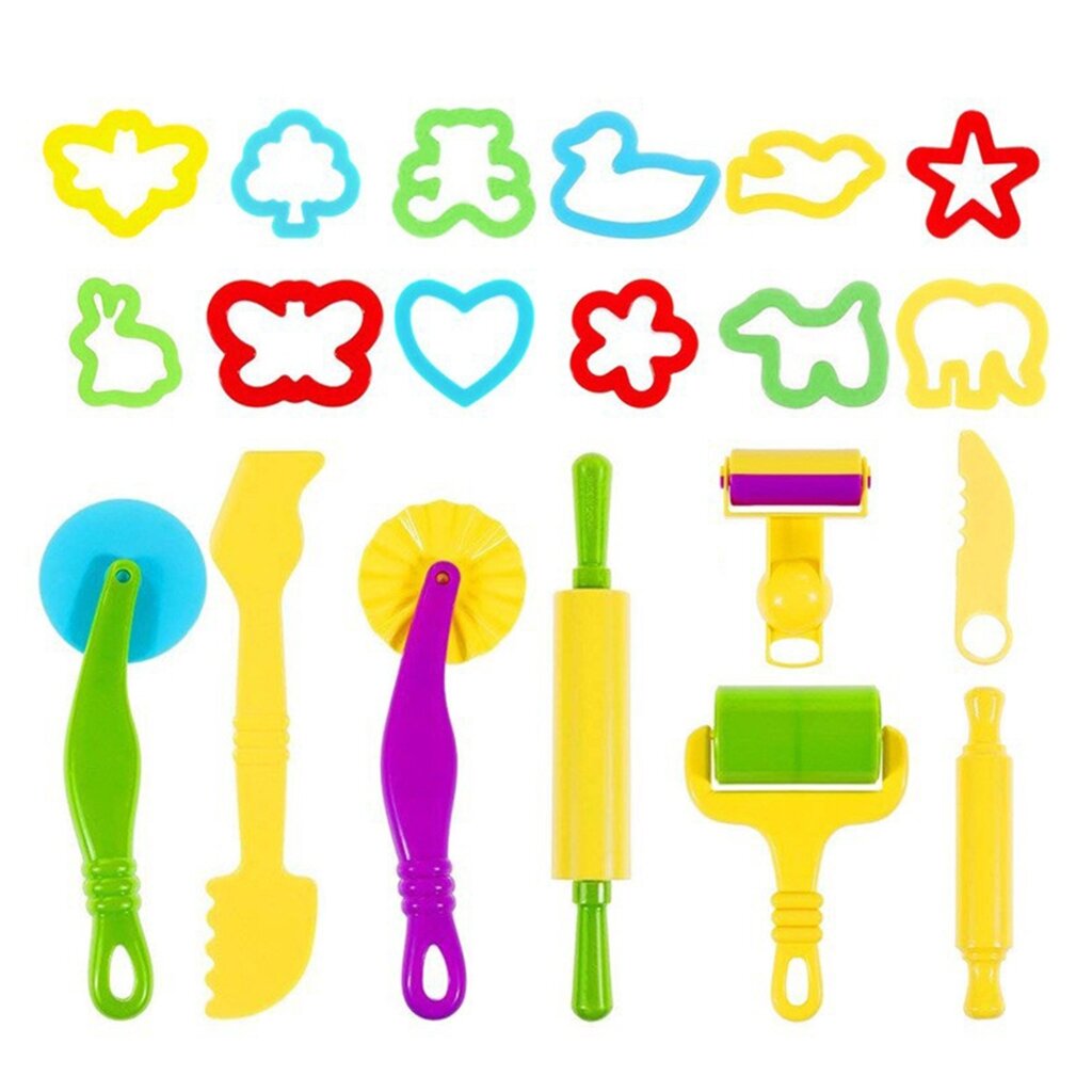 Творческий Набор Форм для Лепки из Глины для Детей DIY Fun С Изображением Животных Растений Транспортных Средств