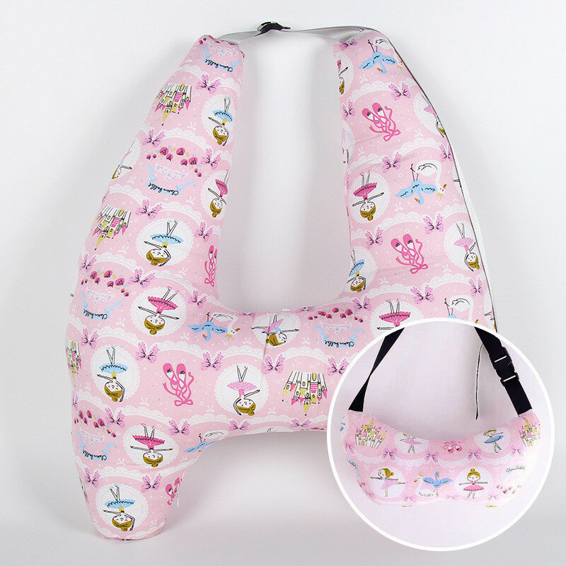 Подушка для детей в машине, артефакт для сна на заднем сиденье, подголовник и поясничная поддержка, защита от напряжения шеи, милая мультяшная подушка для сна