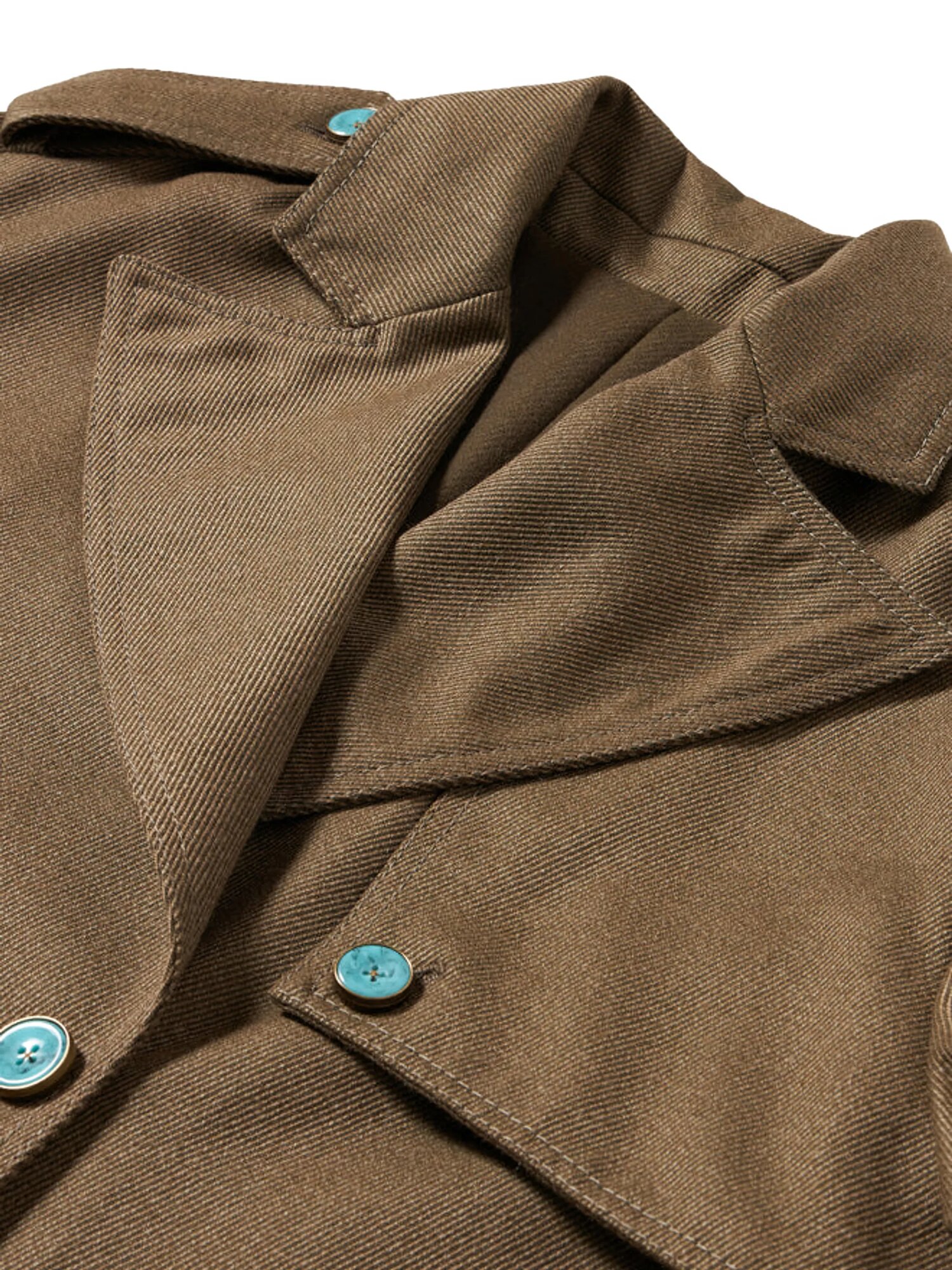 Пальто FORTELA Double-breasted belted trench coat, размер 40, зеленый, — фото 1