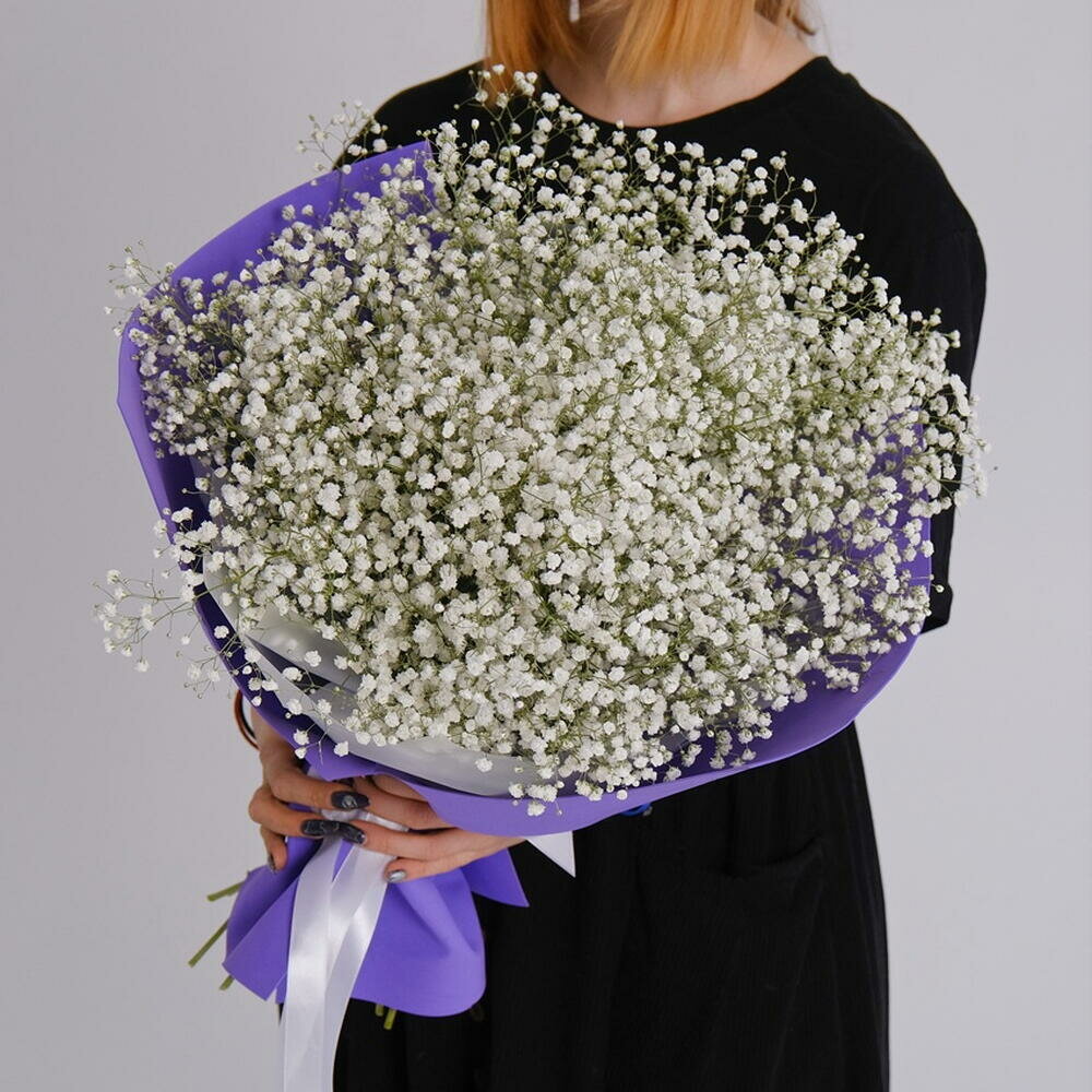 Букет от Королевство Праздника Белая гипсофила в необыкновенном букете "Лунная пыль"
