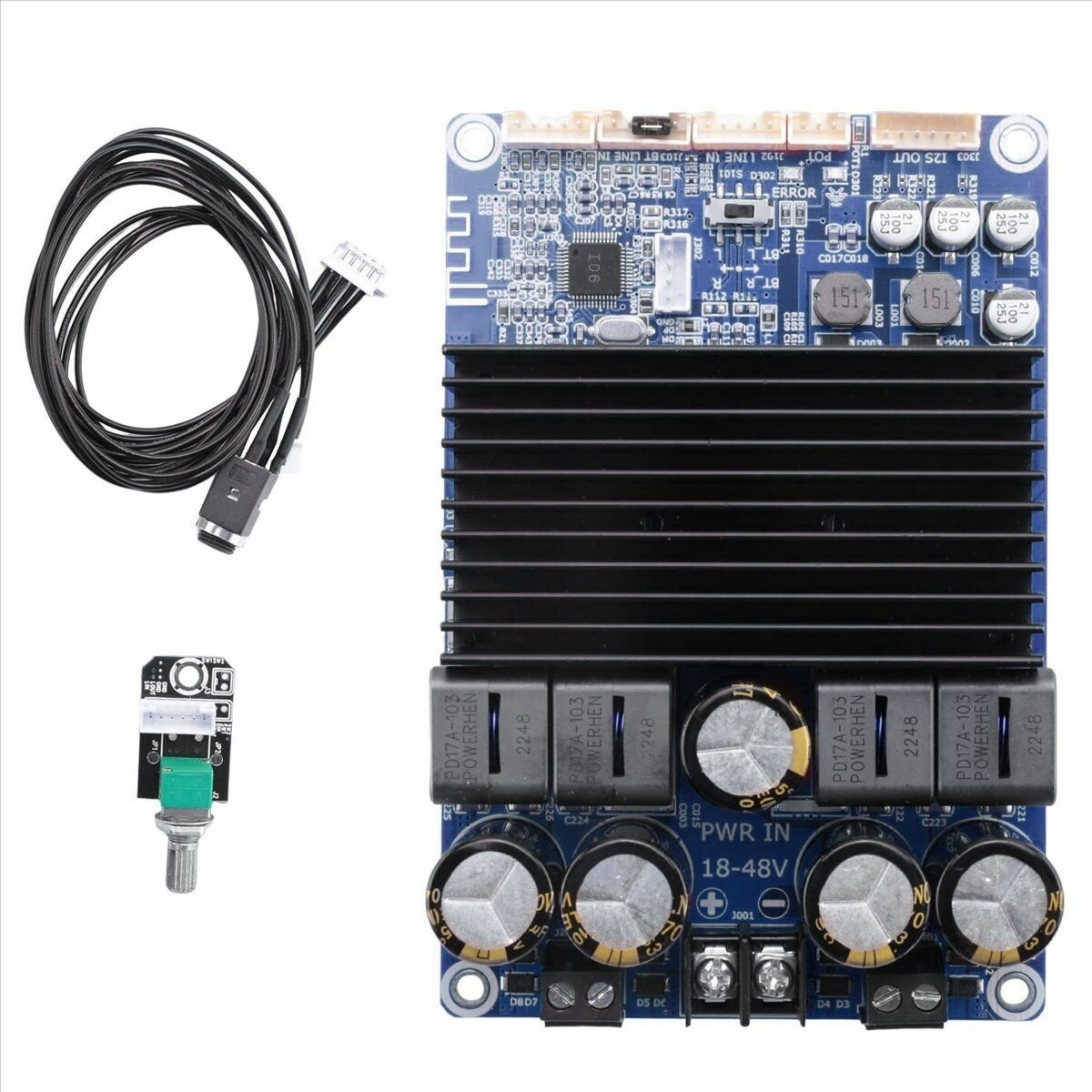 300Wx2 TPA3255 2-канальная плата стереоусилителя High Power Bluetooth 5.0 DC24-48V Class D Digital Amplifier Audio