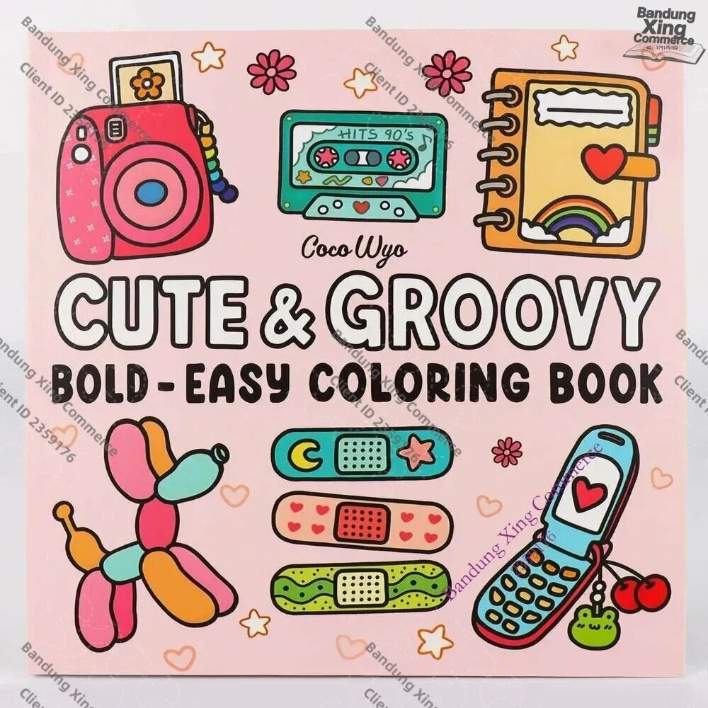 Раскраска антистресс для взрослых и подростков Coco Wyo -Cute & Groovy 9