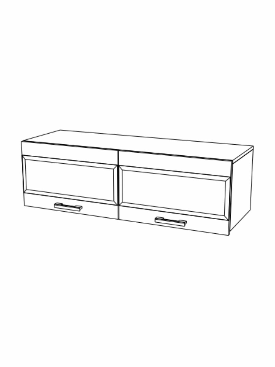 Антресоль Асти АН-004 1374х344х382, Сандал светлый, МИФ