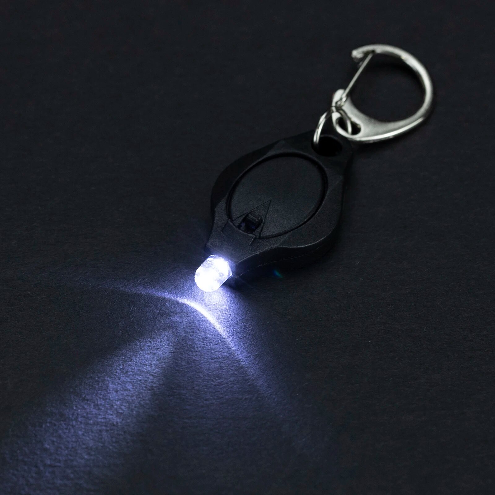 Мини-фонарик-брелок LED черный, Black White Light