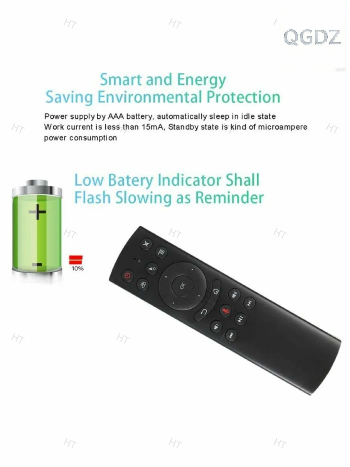 2,4 Г Беспроводная воздушная мышь с гироскопом, голосовое управление, универсальная мини клавиатура, пульт дистанционного управления для ПК, ТВ приставки