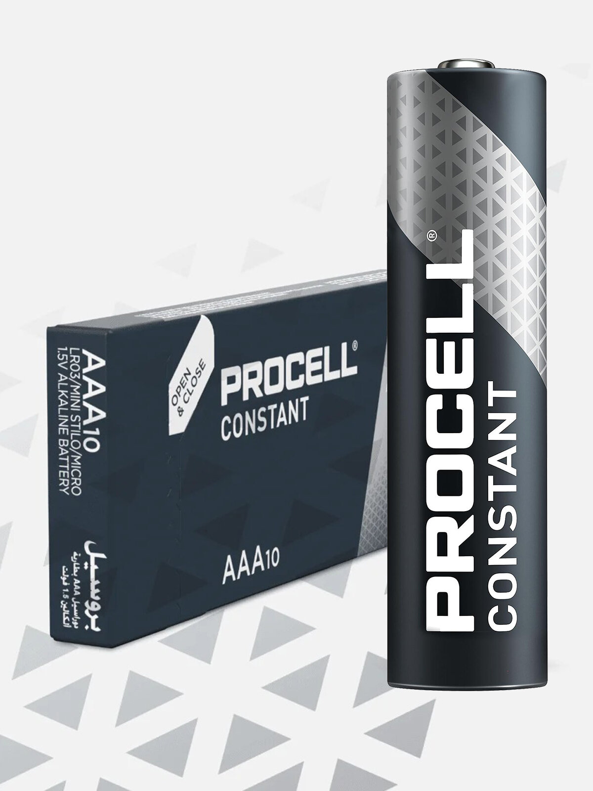Батарейки мизинчиковые ААА DURACELL PROCELL CONSTANT LR03 коробка 10 шт