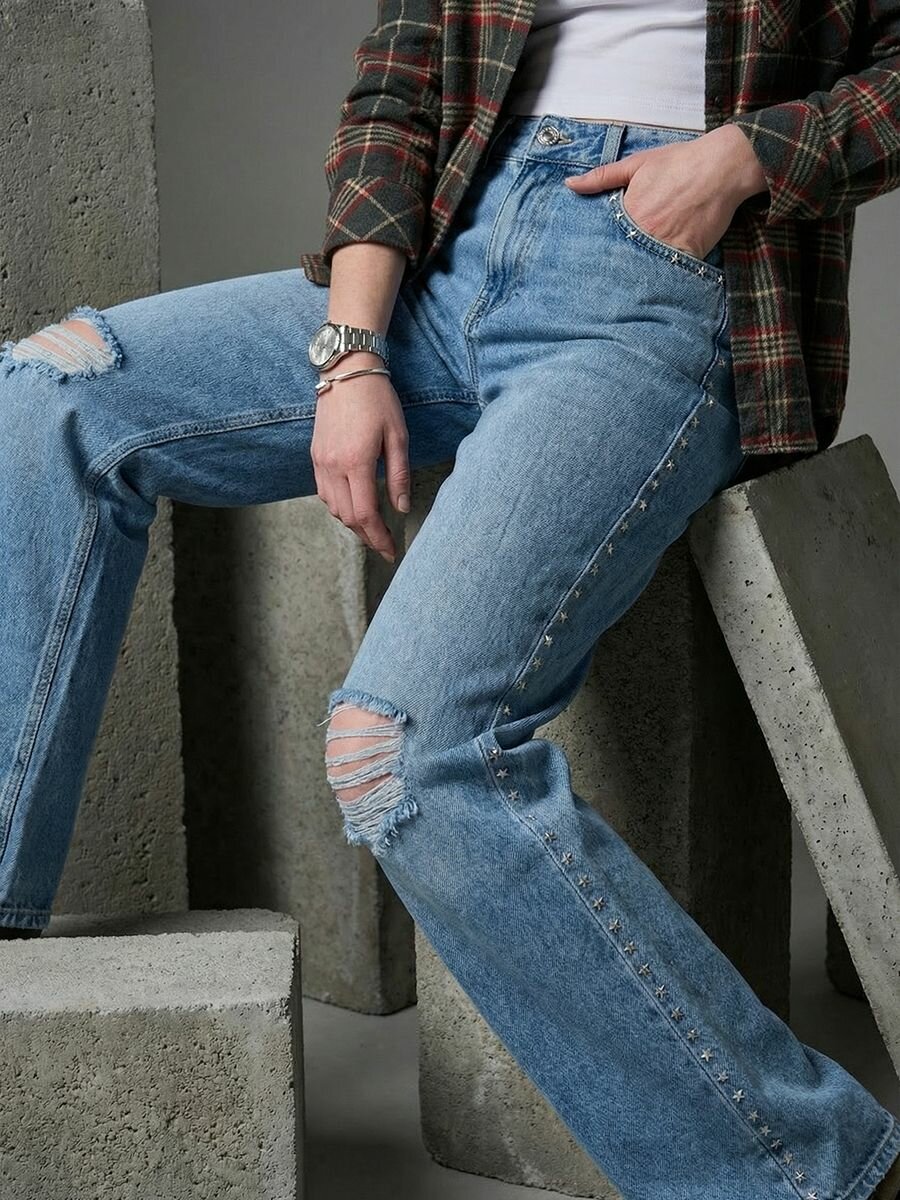 Джинсы широкие 