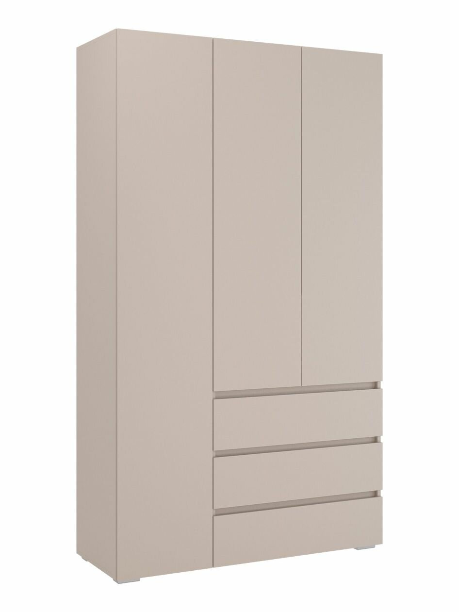 Шкаф распашной для одежды Ирэн с ящиками, с полкой, со штангой, 120х46х210 см, Кашемир