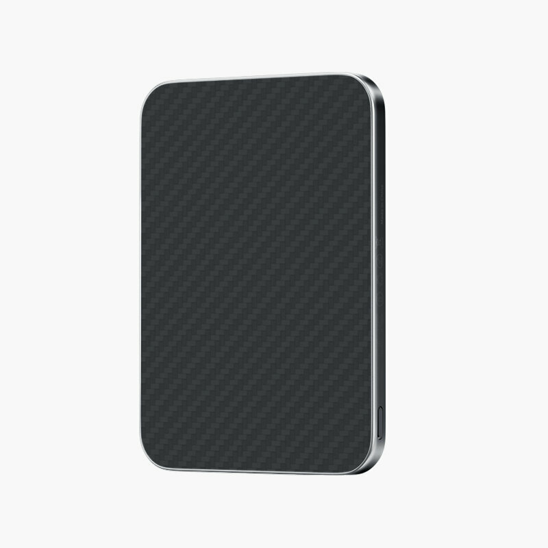 Магнитный аккумулятор KEEPHONE Brendy Magnetic, Ultra Slim 9 mm, 5000 mAh, Qi15W/PD20W, Черный Kevlar