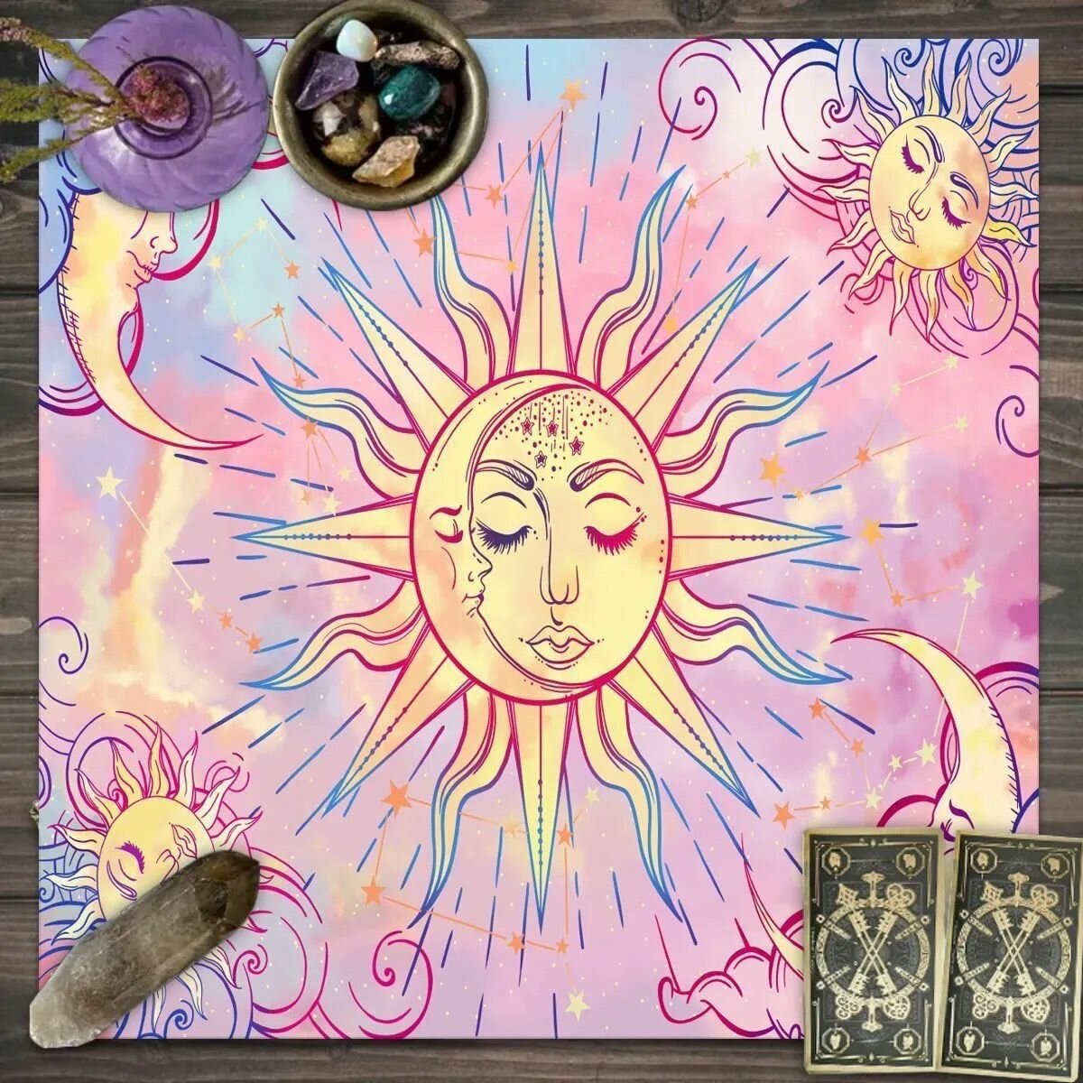 Гадальный инструмент/Скатерть для гаданий на картах Таро 60x60cm