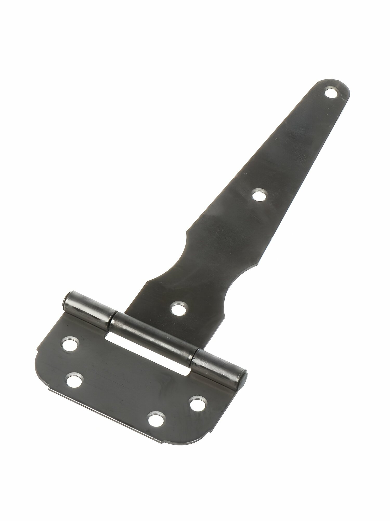 Петля-стрела Кунгур ПС-210 для деревянных дверей, 210 мм, накладная, универсальная, серебристая, без покрытия, 3529