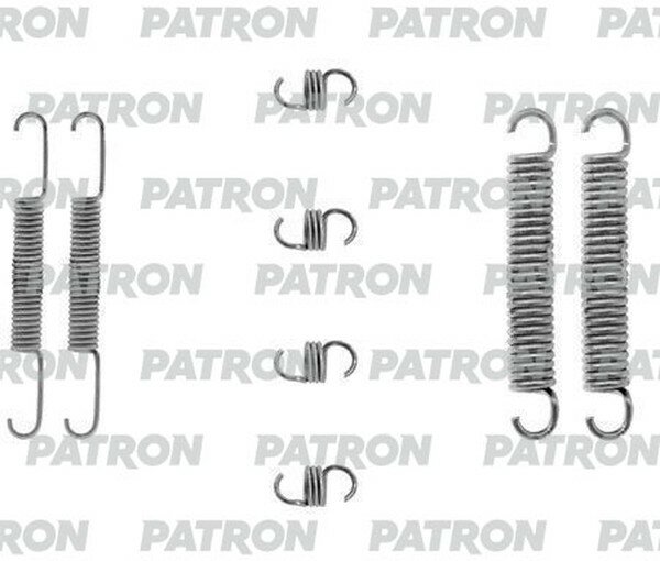 Комплект монтажный тормозных колодок PATRON PSRK0250 Lada: 110 95-, 111 95-, 112 95-, Nova 85-, Nova Универсал 85-, Samara 86-, Samara Forma 89-, MoskVIch: 21412 89-, Zaz: Tavrija 89-