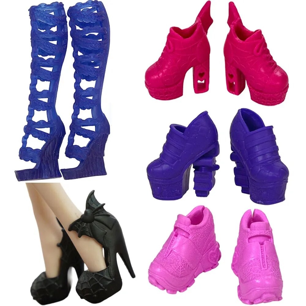 5 Пар /комплект кукольной обуви Monster High, 1/6 Аксессуаров для кукол