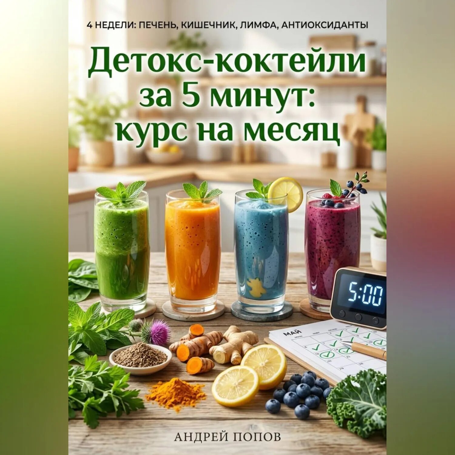 Детокс-коктейли за 5 минут: курс на месяц [Аудиокнига]