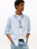 Рубашка Tommy Jeans, размер S, голубой/белый