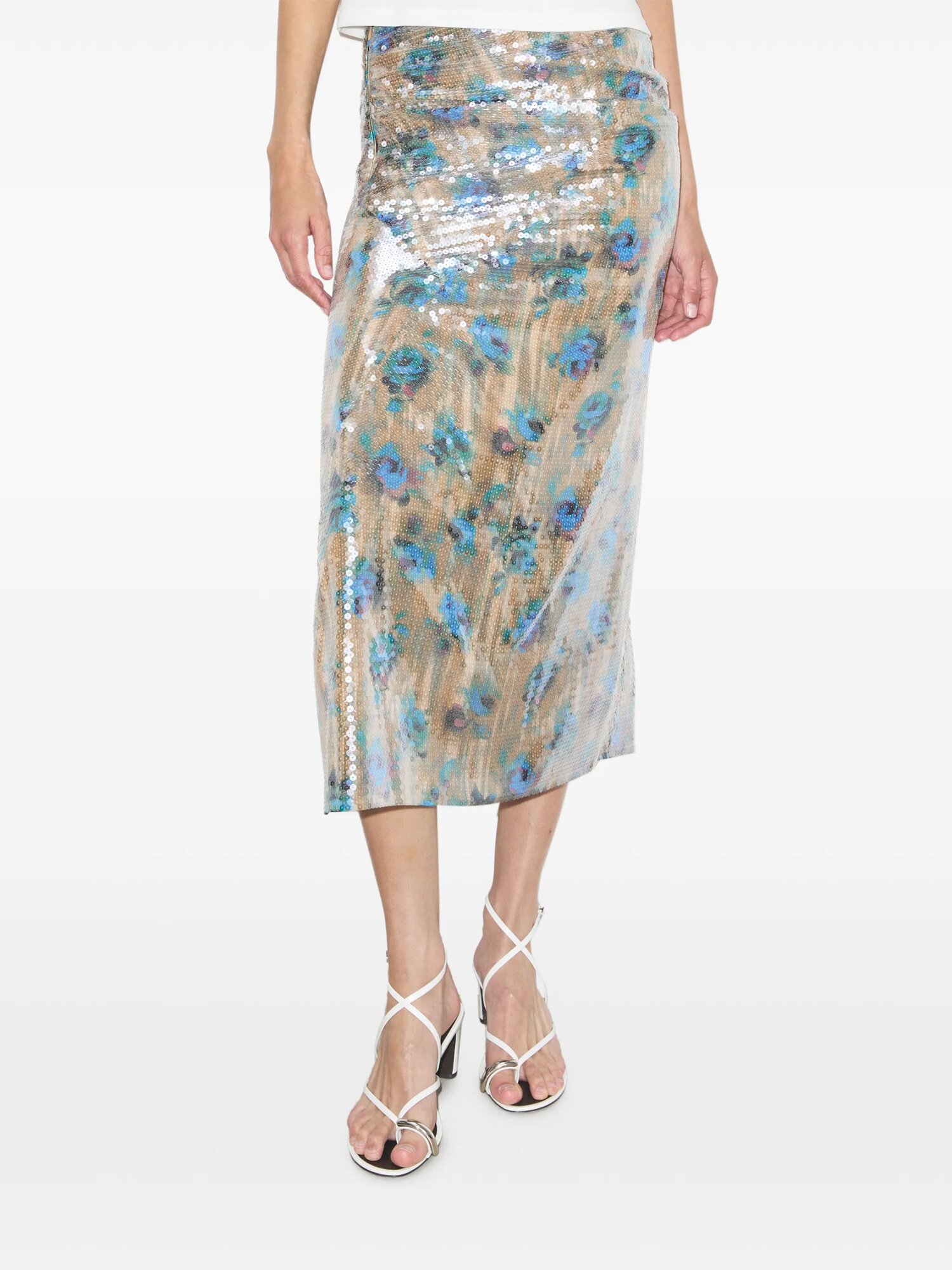 Юбка Tory Burch, размер 4, Silver — фото 1