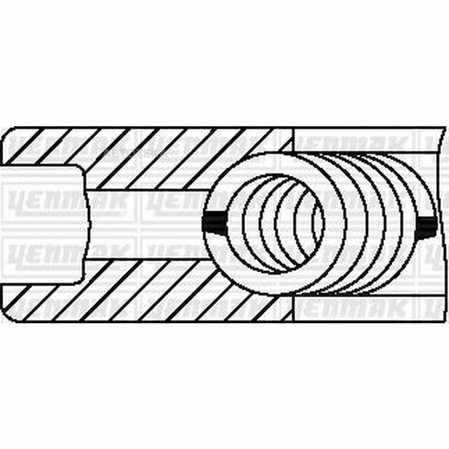 7600 mm. Кольца поршневые к-т на цил YENMAK 9109148000