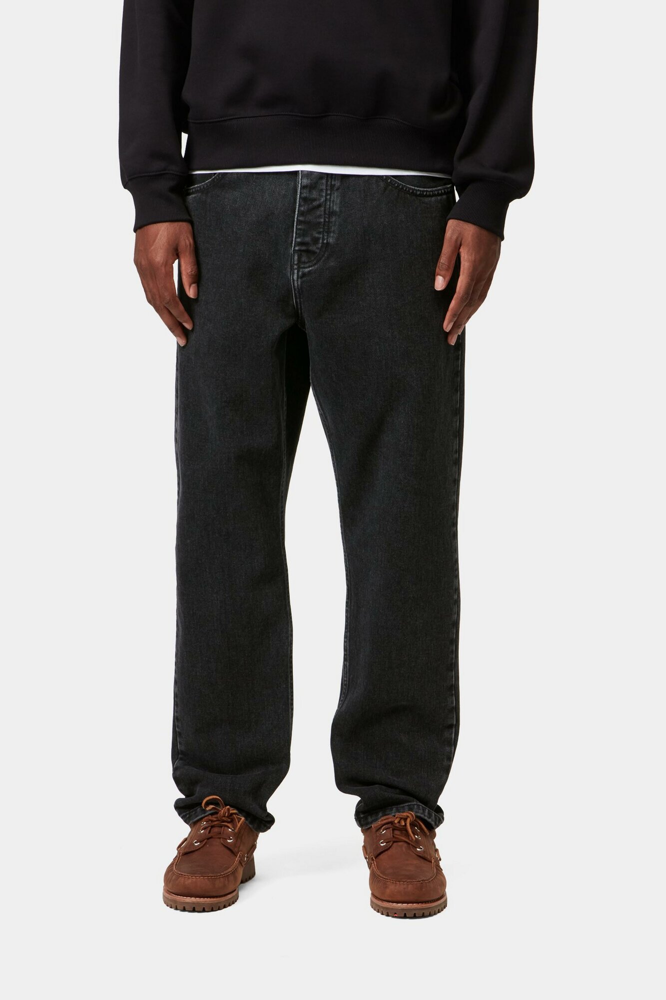 Джинсы бананы Carhartt WIP Newel Pant, размер 30, черный — фото 1
