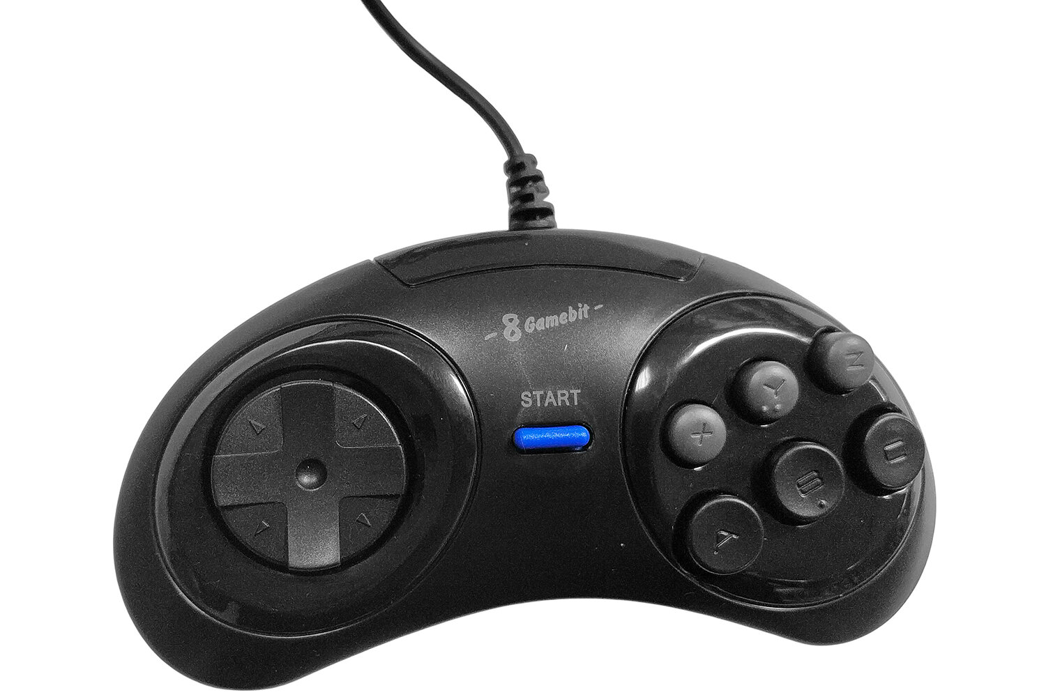 Джойстик 8bit Controller (форма Sega) 15р BLACK широкий разъем, черный