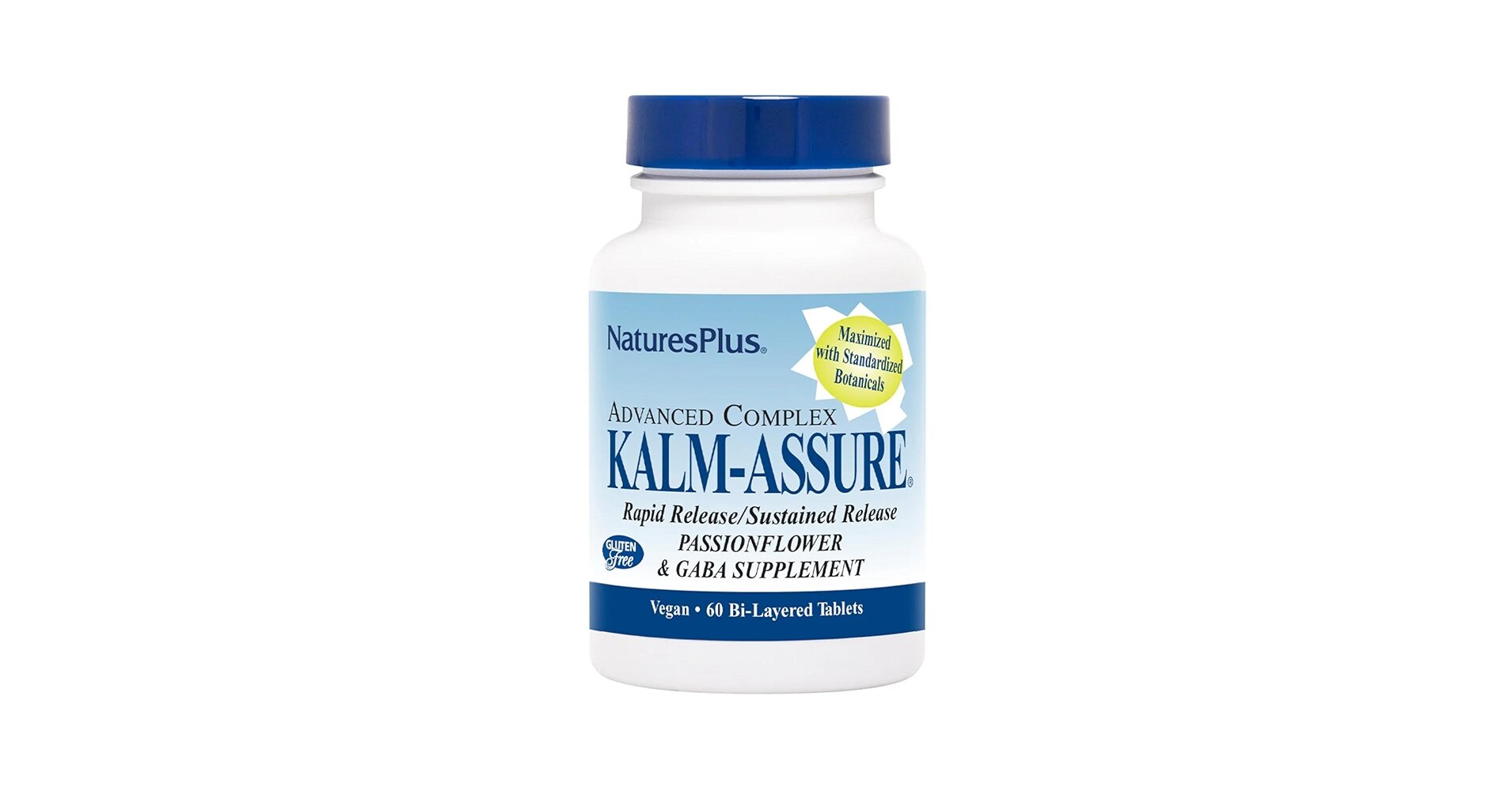 Natures Plus, Kalm-Assure, Комплексная борьба со стрессом, качественный сон, 60 двухслойных таблеток